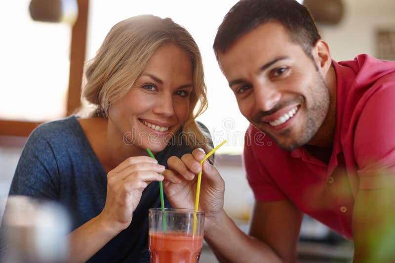Couple Sharing Milkshake Stock Photos - Free & Royalty-Free Stock ...