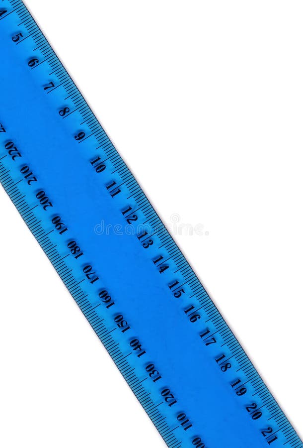 Old School Ruler Over White Stock Image - Image of shadow, measurements ...