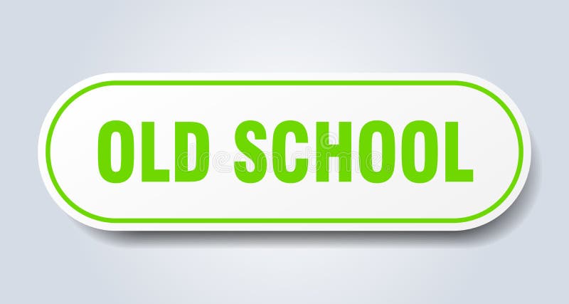 Old school sticker. stock vector. Illustration of template - 197149280