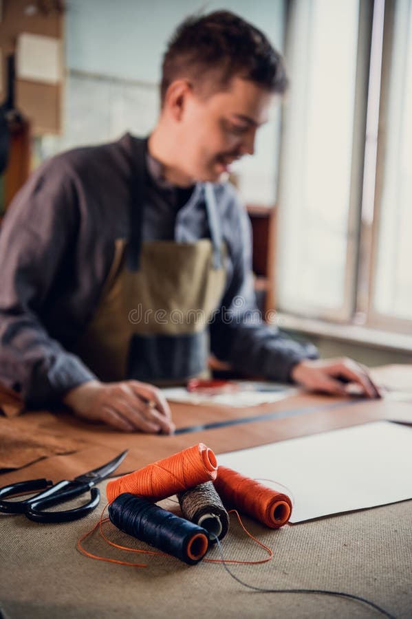 Cobbler at work stock image. Image of obsolete, worker - 28515925