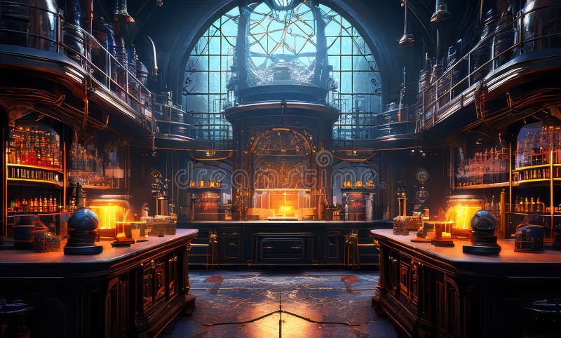 Old Science Lab with Chemical Reagents and Burner Stock Photo - Image ...