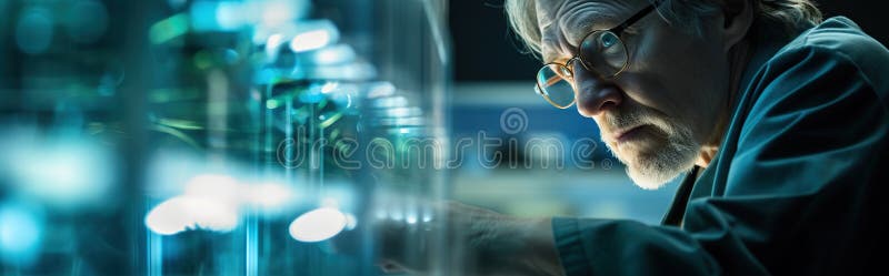 Old Scientists in a Modern Lab Stock Illustration - Illustration of ...