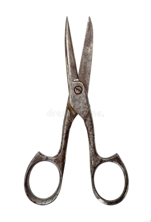 Old Scissors Isolated on White Stock Photo - Image of rusty, tool: 51498644