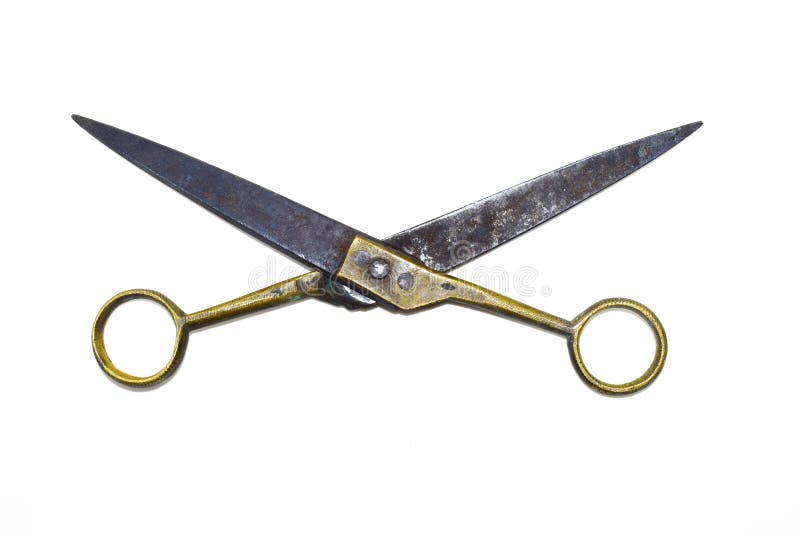 The Old Scissors are Separated Stock Image - Image of pair, handle ...