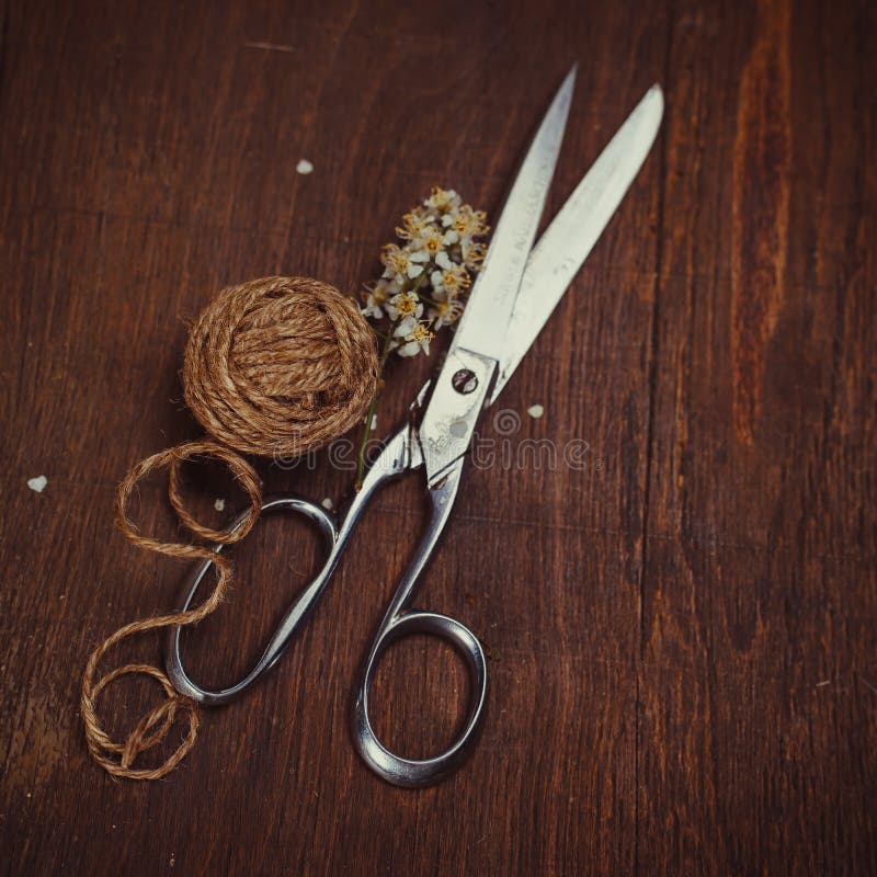 Old scissors stock image. Image of close, needlework - 40667885