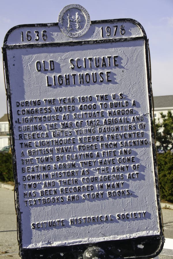 Old Scituate Lighthouse Sign Editorial Photography - Image of ...