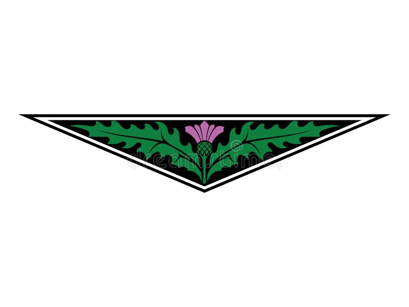 Old Scottish Design. Thistle Flower in Celtic Ethnic Style Stock ...