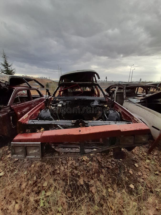 Old scrap vehicle stock photo. Image of asphalt, transport - 200418284