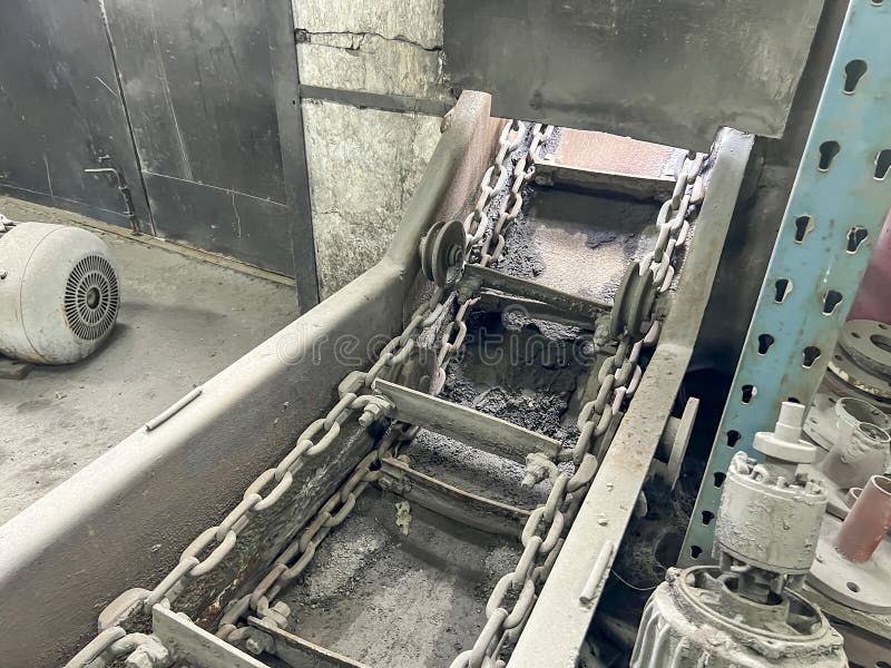 An Old Scraper Feeder for Removing from a Coal Boiler Stock Image ...