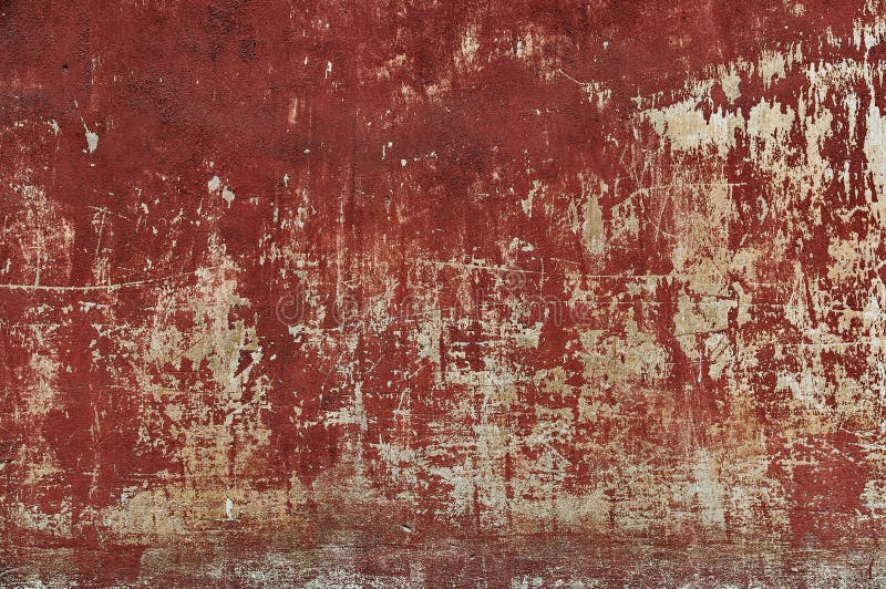 Old Scratched and Damaged Red Wall Texture. Stock Image - Image of ...