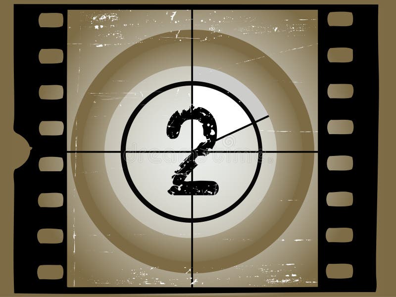 Old Scratched Film Countdown 2 Stock Vector - Illustration of screen ...