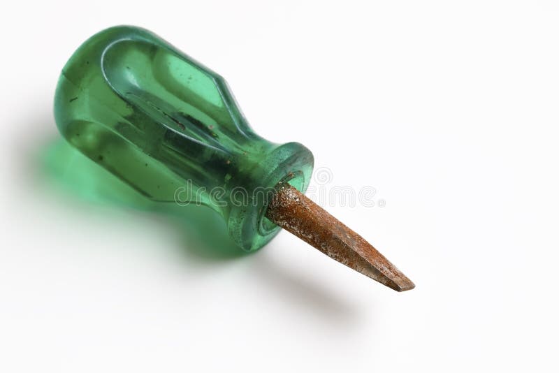 One Screwdriver with Green Handle Stock Image - Image of tool, steel ...