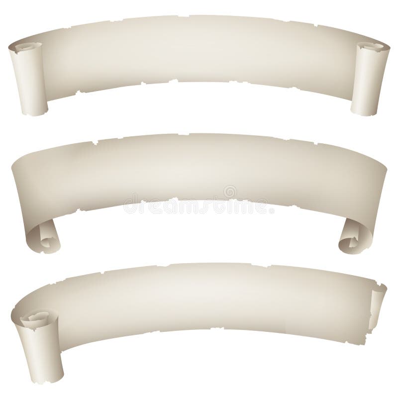 Old scroll ribbon banners stock vector. Illustration of manuscript ...