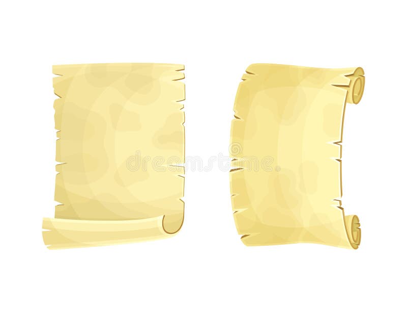 Old Scroll or Roll of Papyrus, Parchment or Paper Containing Writing ...