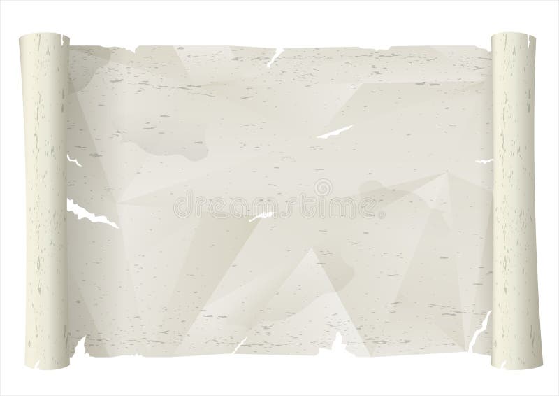 Old Scroll Sheet of Torn Paper Stock Illustration - Illustration of ...