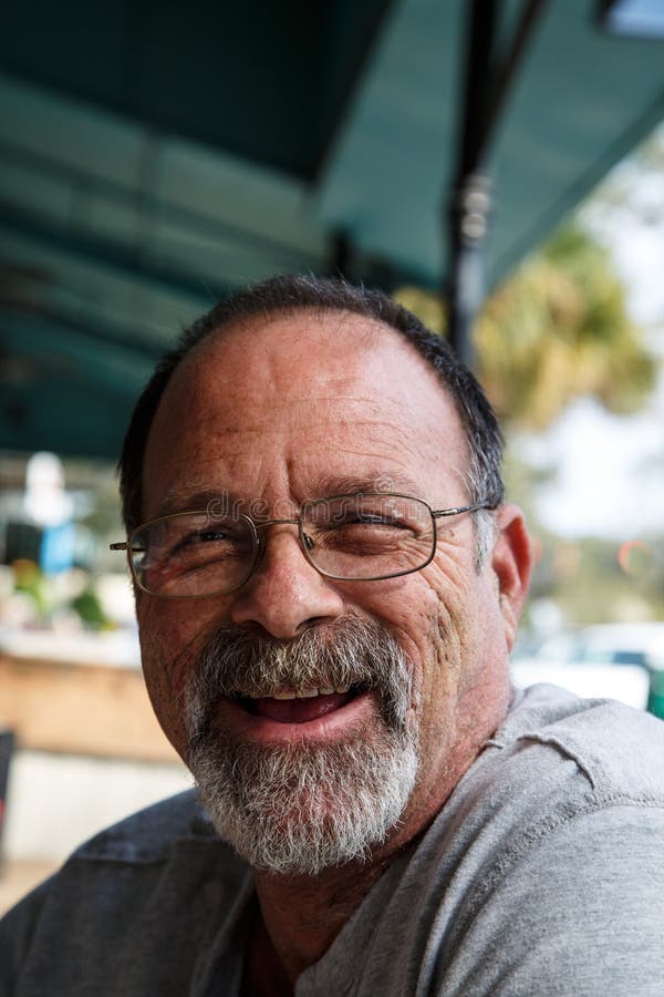 Older Scruffy Man with Gray Beard Stock Photo - Image of senior ...