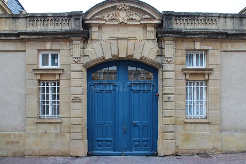 Old Sculpted Stone Gate in Metz - France Stock Photo - Image of ...