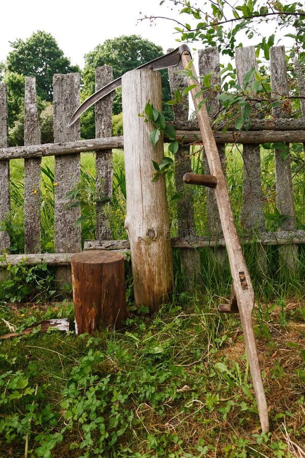 Old scythe stock image. Image of traditional, outdoors - 23874591