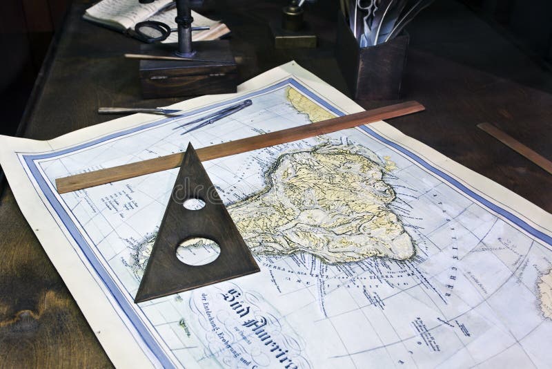 Old sea chart stock image. Image of measurement, nautical - 18328811