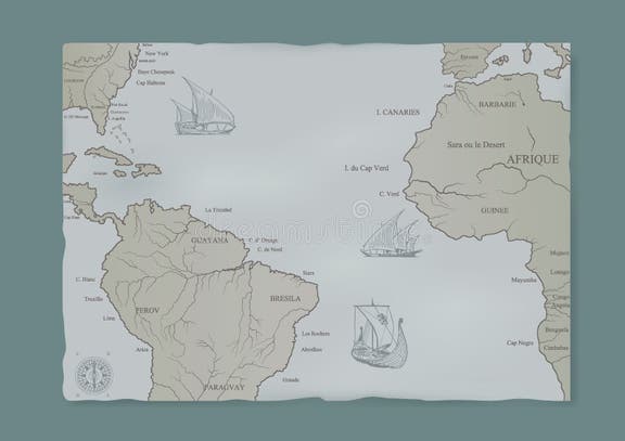 The old sea charts stock vector. Illustration of shape - 85830109