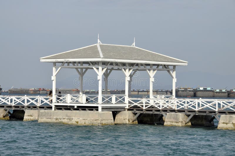 Old Sea Pavilion Sky Wood stock photo. Image of path - 29025144