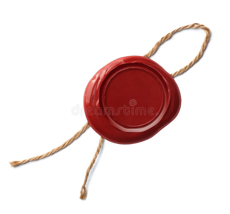 Old Seal or Stamp Made from Red Wax Isolated Stock Image - Image of ...