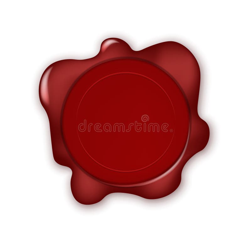 Old Seal Wax Stamps. Stamps for Certificate and Document. Vector Red ...