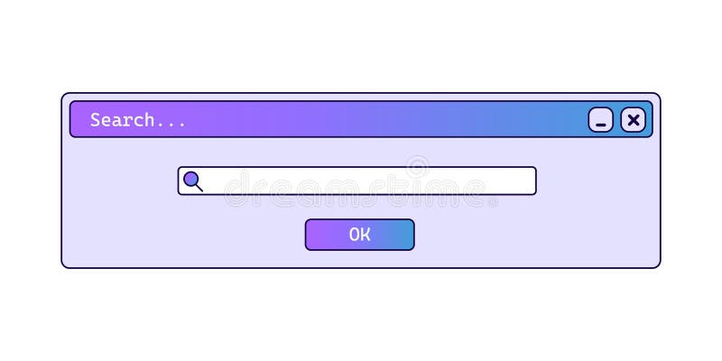 Old Searching Bar with Gradient and Purple Color. Stock Vector ...