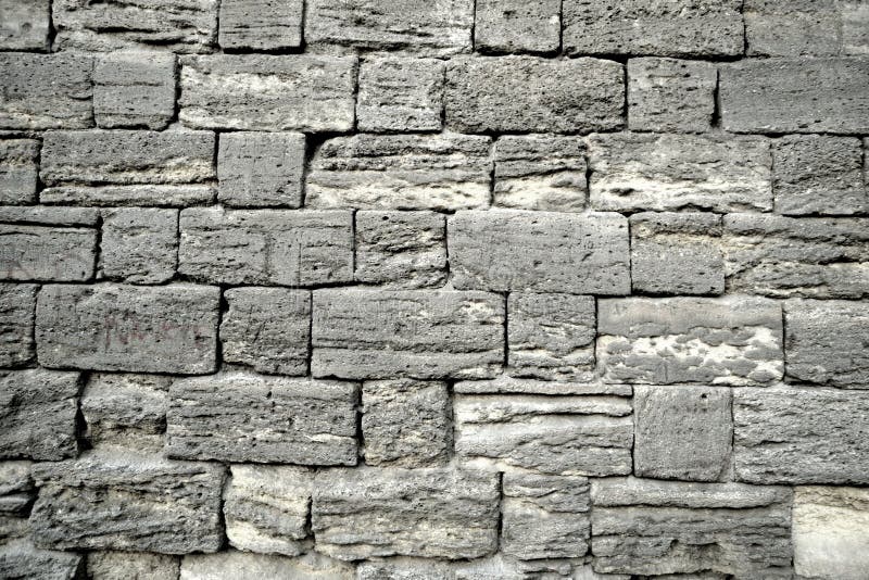 Old Seashell Stone Wall Background in Gray Color Stock Image - Image of ...