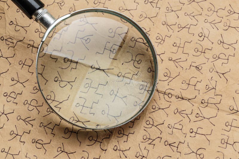 Secret code dancing men stock photo. Image of crux, decoding - 142793324