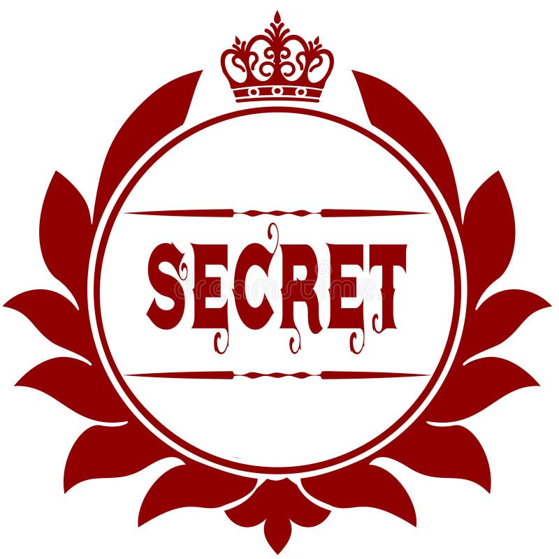Old SECRET red seal. stock illustration. Illustration of element ...