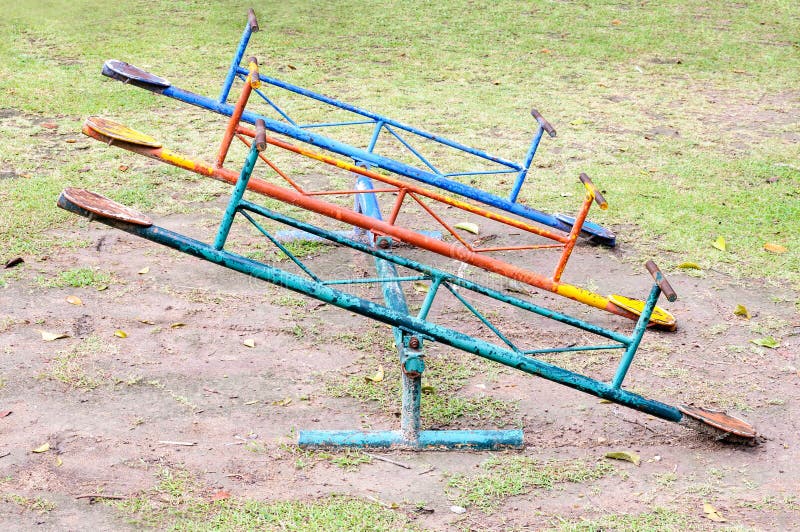 Old seesaw board stock photo. Image of yellow, children - 34560162