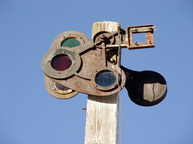 Old Semaphore stock image. Image of wood, semaphore, light - 150947