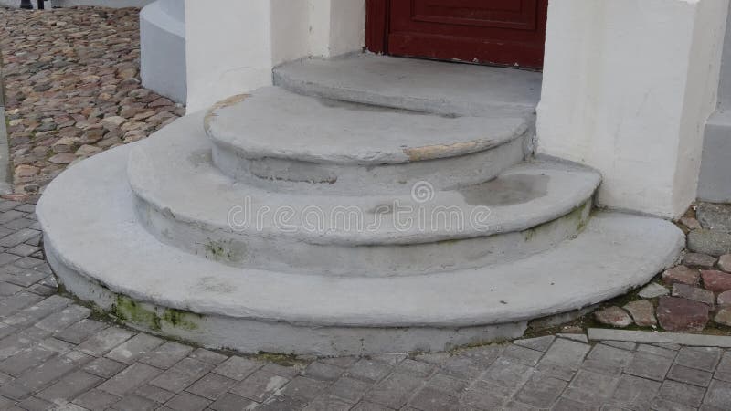 Old Semi-circular Steps on the Street To the Pharmacy Stock Image ...