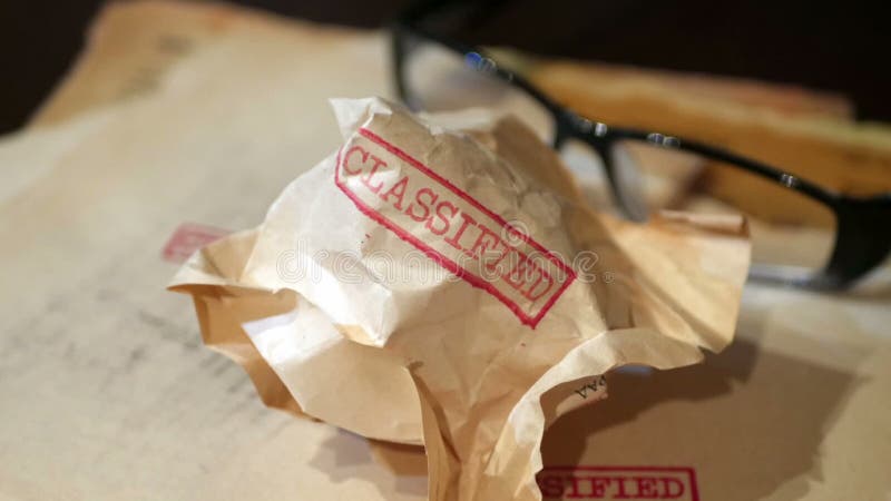 An Old Sensitive Documents and Secret Information with the Stamp ...