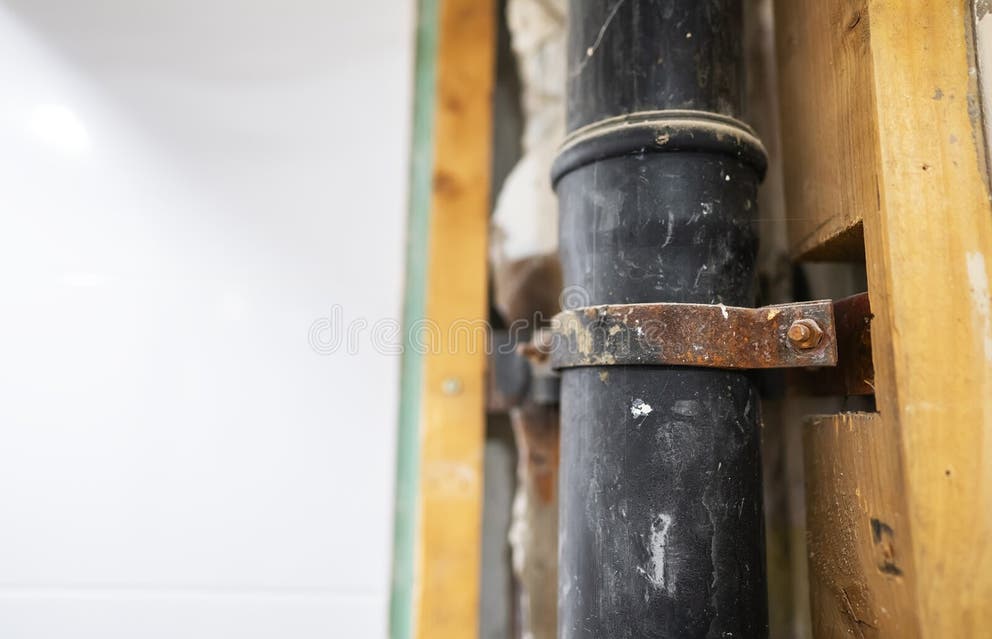 Old sewer stack stock image. Image of replacement, plastic - 369117089