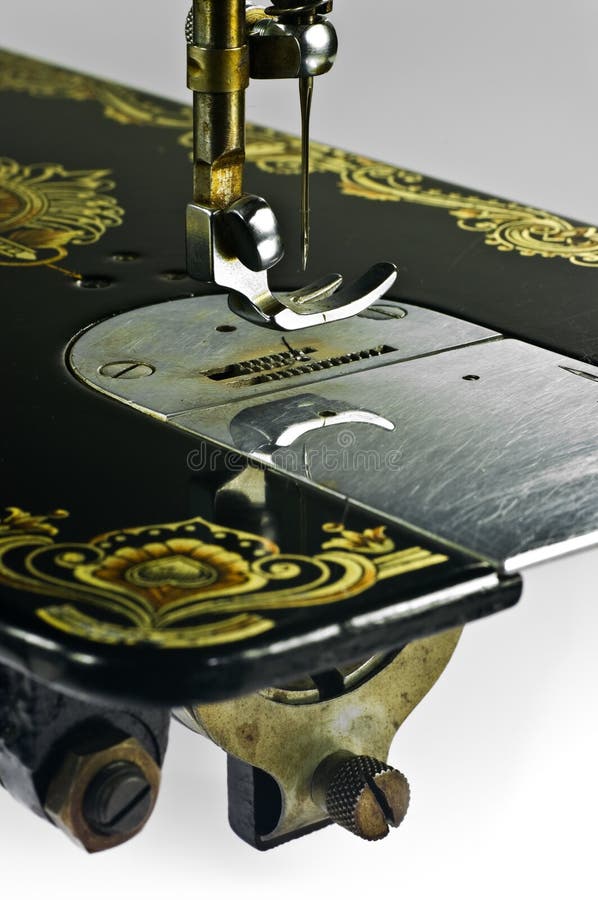 Old sewing machine stock photo. Image of clothing, mechanism - 18496106