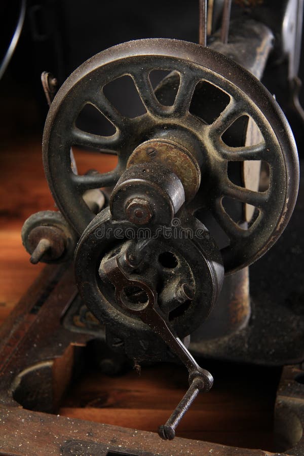 Old sewing machine closeup stock photo. Image of industry - 115942058