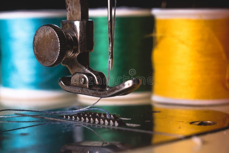 Cloth Making Machine Using Threads To Create Clothes Stock Photo ...