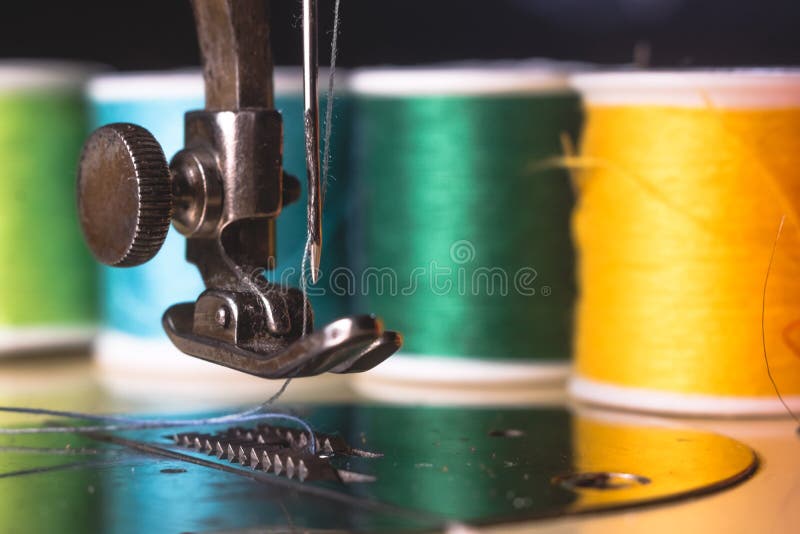 Cloth Making Machine Using Threads To Create Clothes Stock Photo ...
