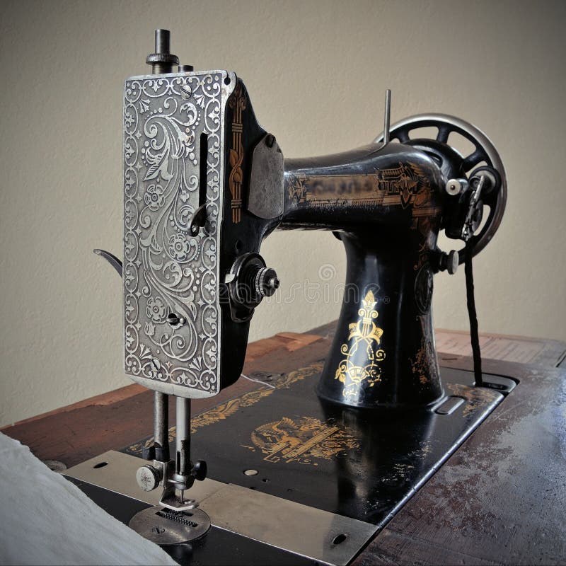 Old Sewing Machine of the Early Twentieth Century Stock Image - Image ...