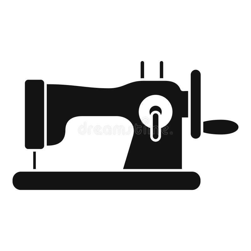Old Sewing Machine Icon Showing Dressmaking and Tailoring Stock ...