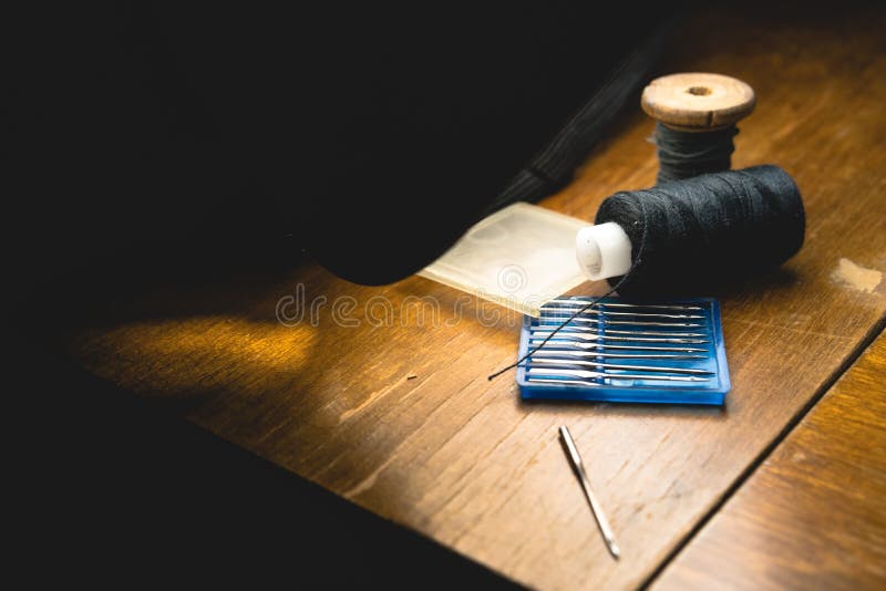 Cloth Making Machine Using Threads To Create Clothes Stock Photo ...