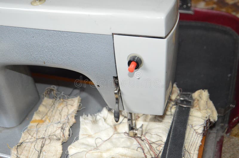 Old Sewing Machine for Sewing and Repairing Clothes Stock Image - Image ...