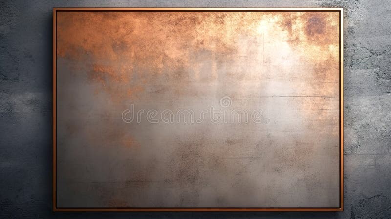 Old Shabby Bronze Rectangle with Space for Text. Stock Image - Image of ...