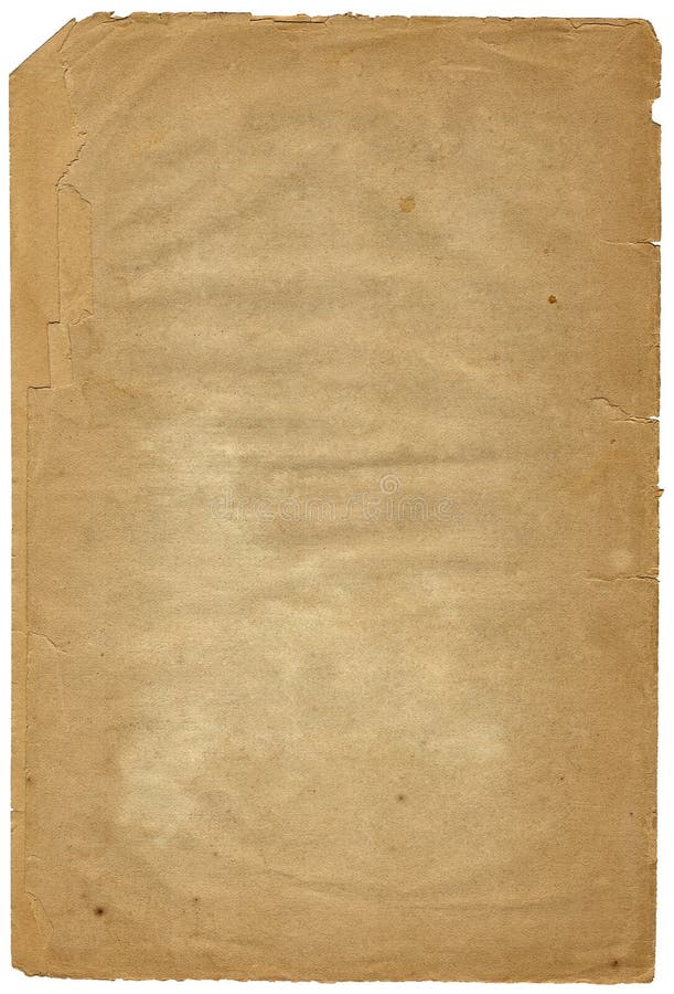 Old Shabby Page with Decrepit Edge (scan). Stock Image - Image of decay ...