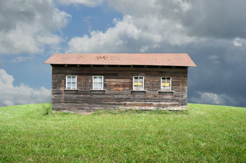 Old Shack stock photo. Image of barn, land, clouds, nature - 15053564