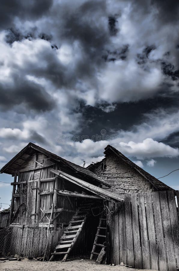 The Old Shack stock image. Image of clouds, shack, storm - 60534395