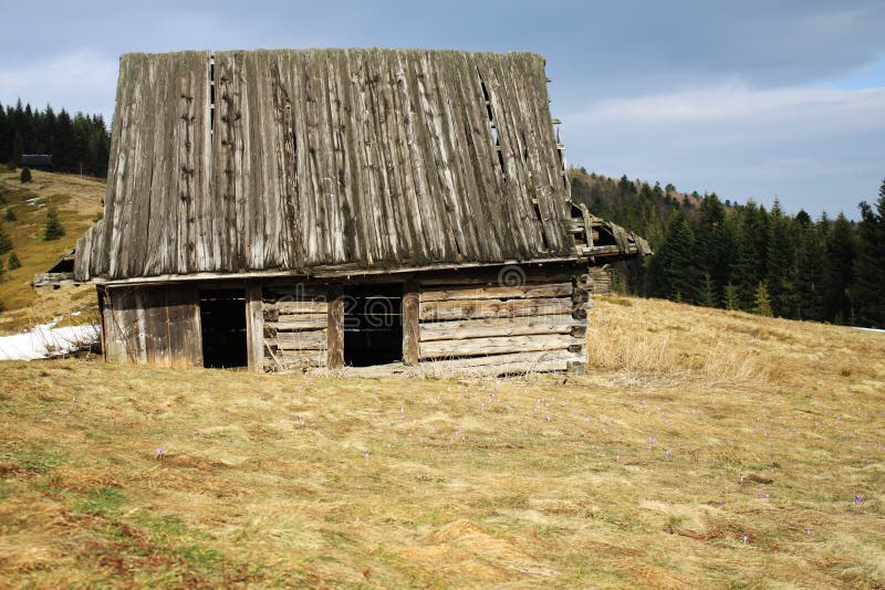 Old Shack in the Mountain stock photo. Image of summer - 34894066