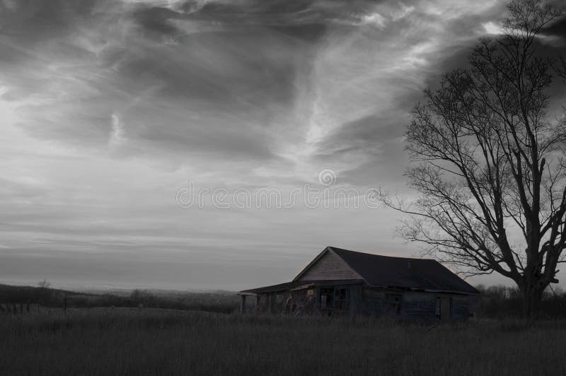 An Old Shack stock photo. Image of large, looks, isolaion - 120174168